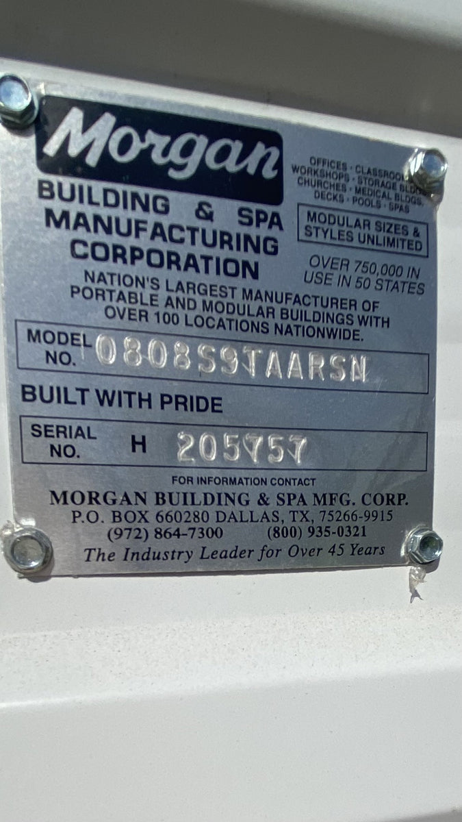 08 x 08 Slant Roof Storage w/ Rollup Door – Morgan Buildings